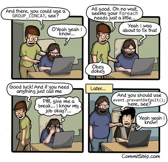 That's just what I was about to do! | CommitStrip