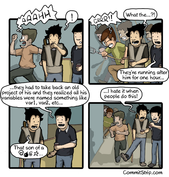 About variable naming | CommitStrip