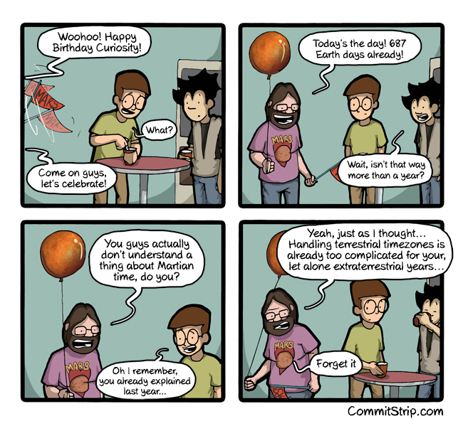 Happy Birthday Curiosity! | CommitStrip