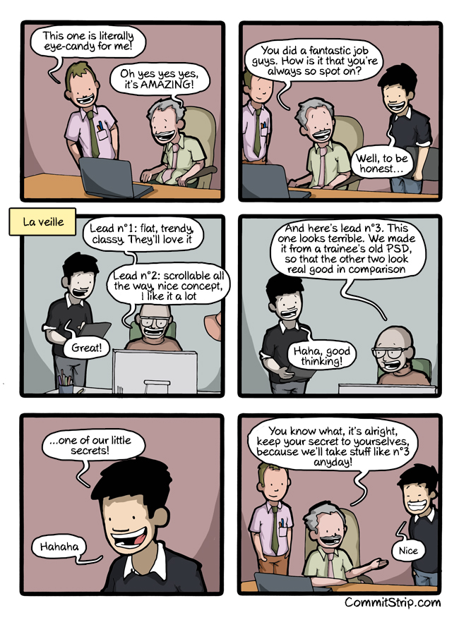 The infamous 3rd lead | CommitStrip