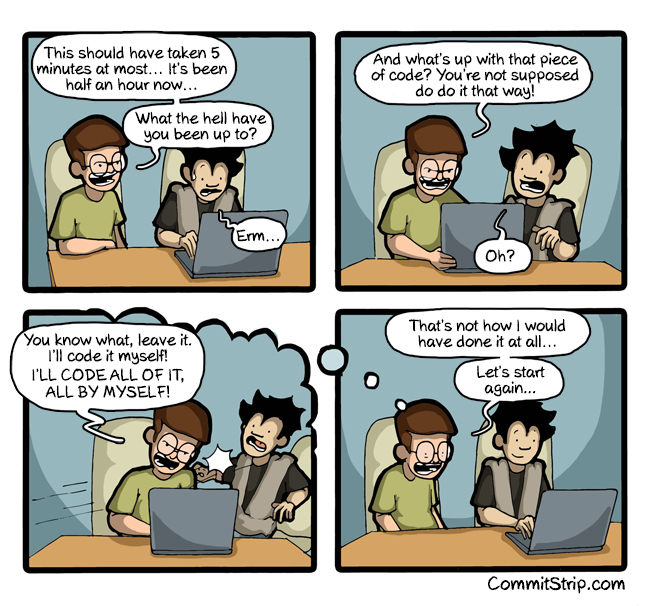 That trust dilemma | CommitStrip