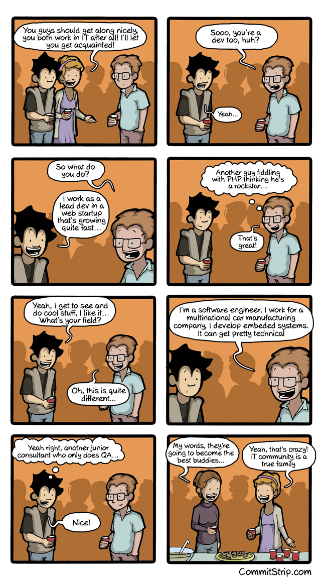 When you meet a fellow coder | CommitStrip