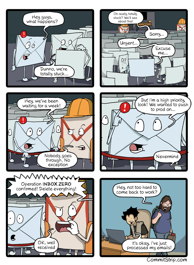 How to achieve Inbox Zero after the holidays | CommitStrip